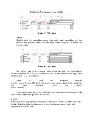 TUGAS TIP MS EXCEL | PDF