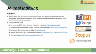 JOURNAL INDEXING IMPACT FACTOR PLAGIARISM SYSTEM | PPT | Free download
