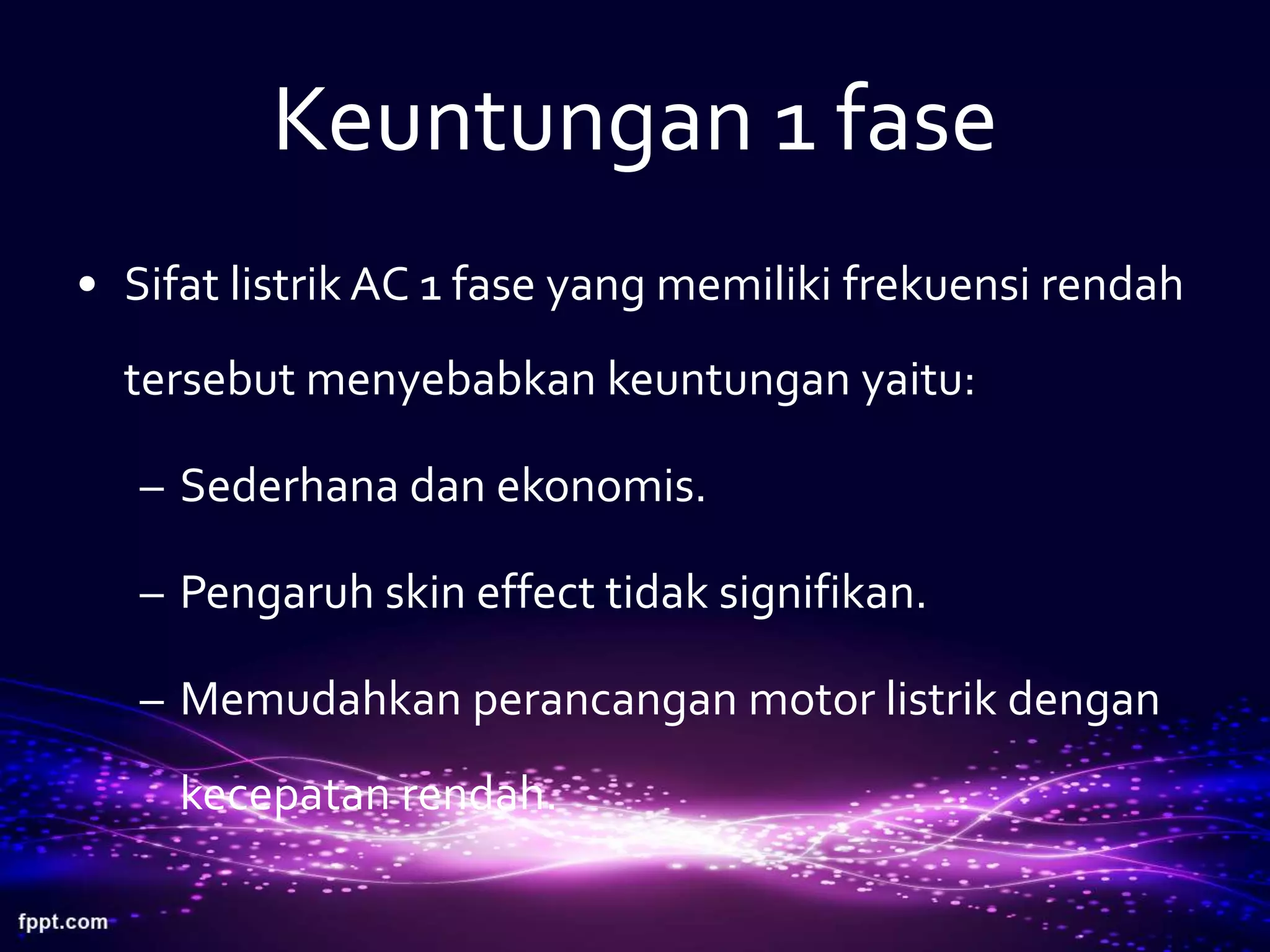 Listrik 1 Fase dan Fasor | PPTX