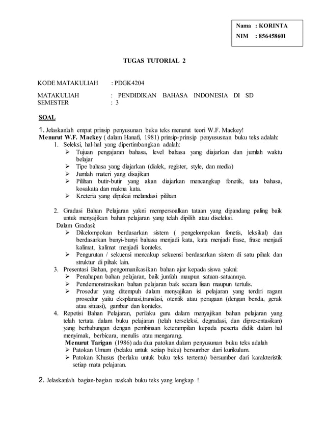 Tugas tutorial dikonversi | PDF