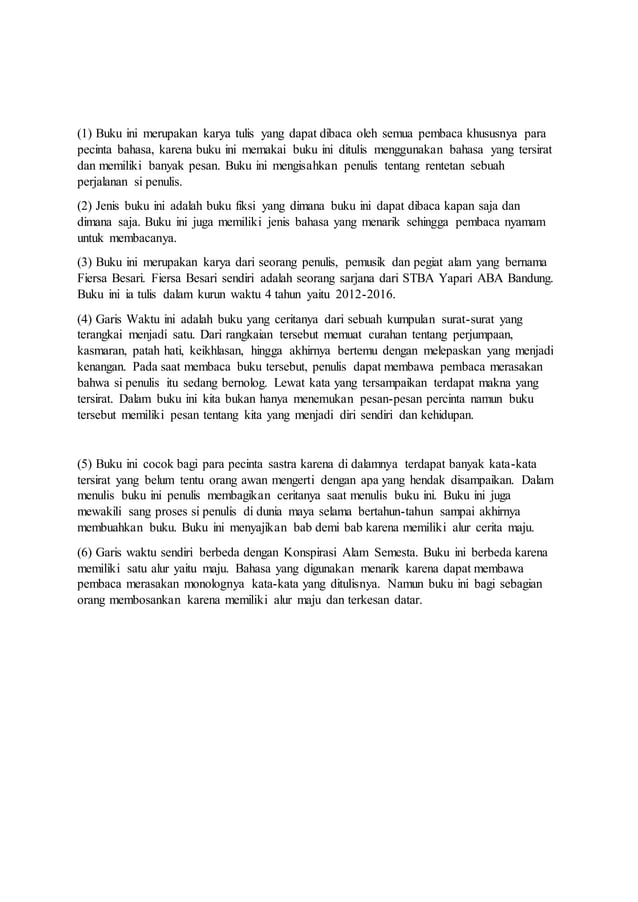 Ulasan Buku Garis Waktu | PDF