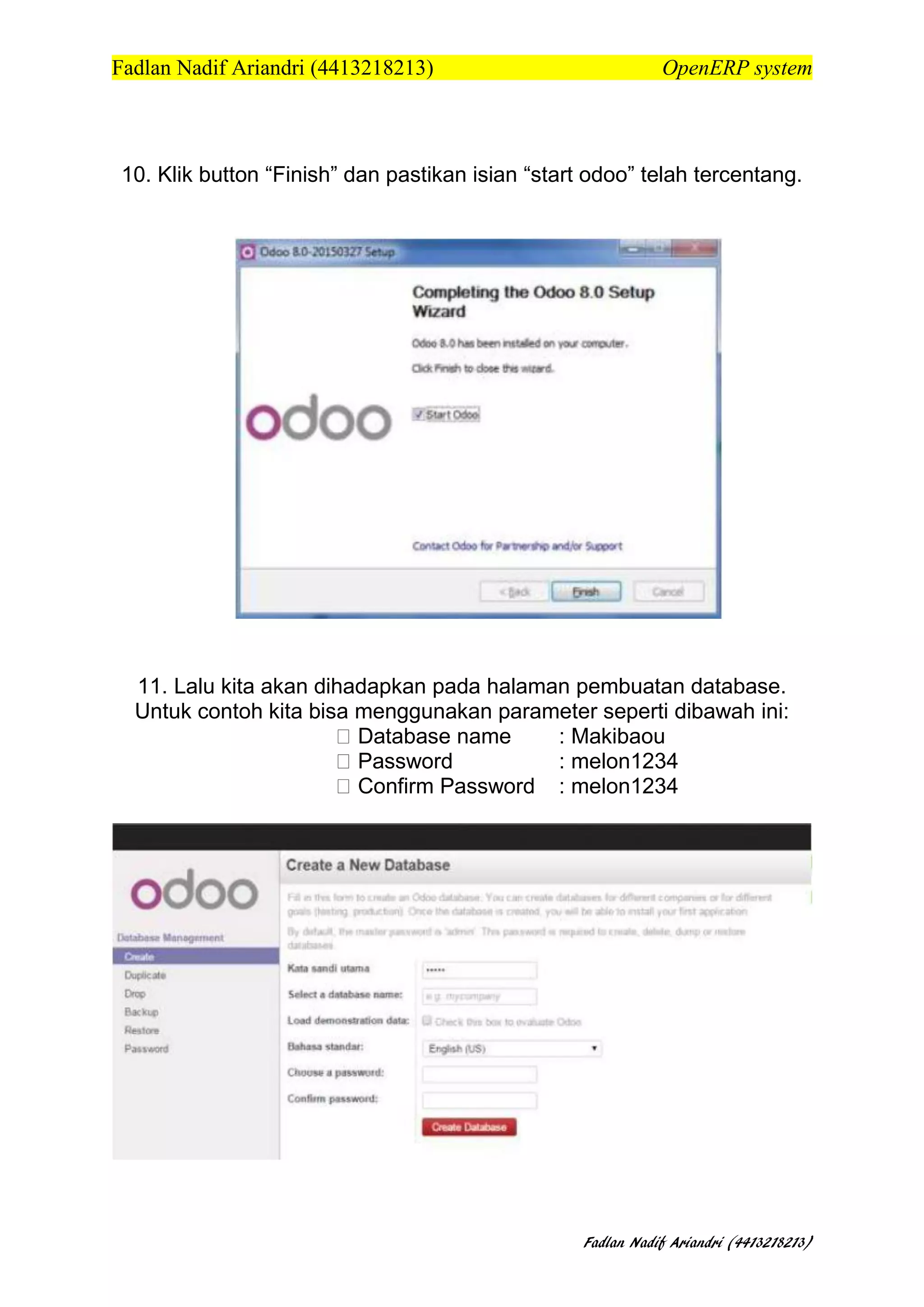 panduan installasi odoo v.8 | PDF
