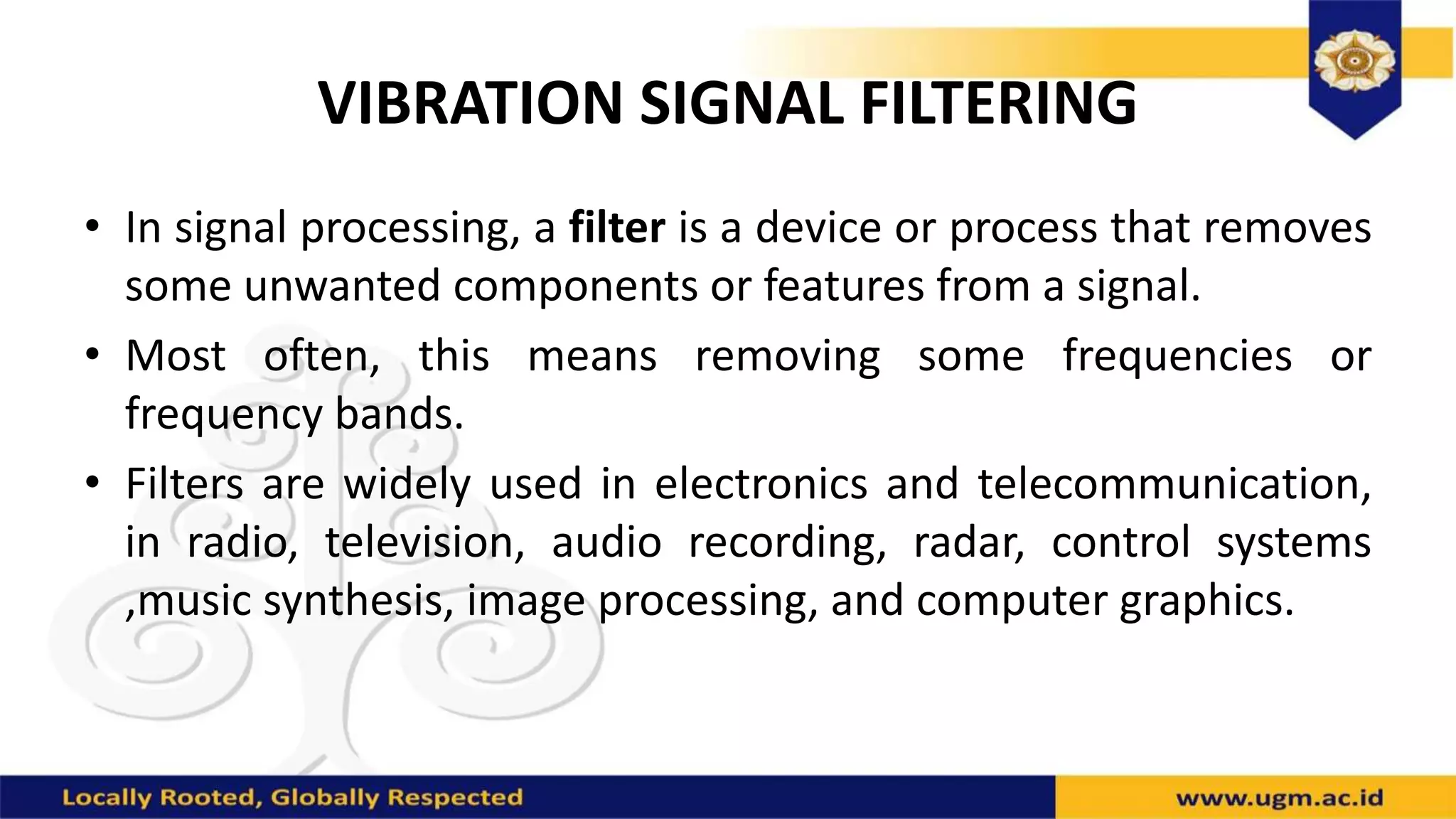 vibration signal filtering | PPT