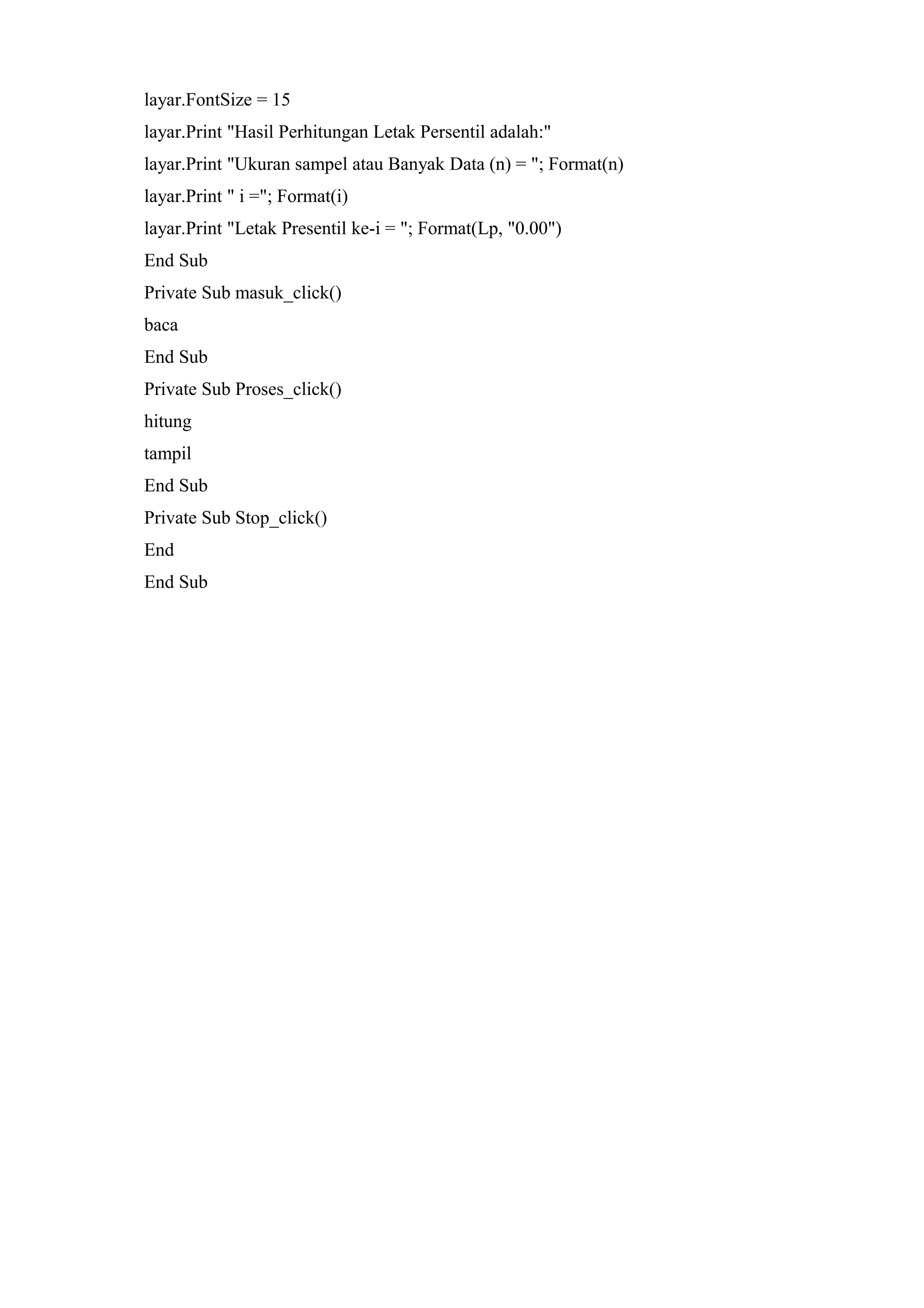 Rumus visual basic | DOC