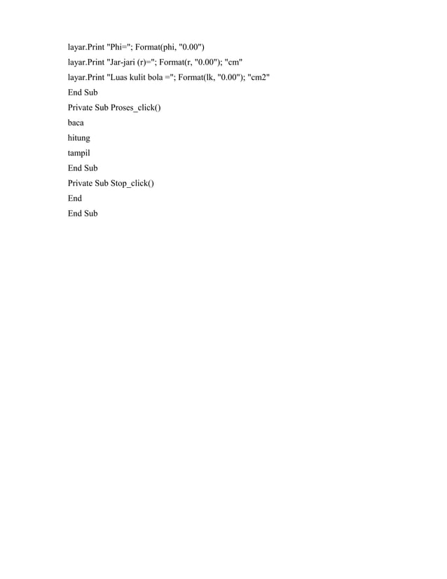 Tugas visual basic | PDF