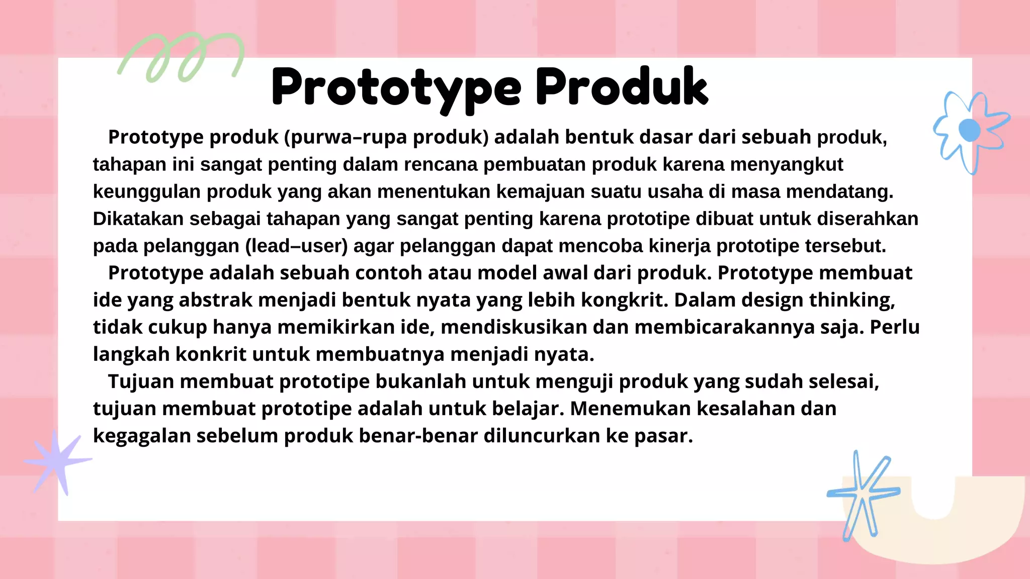 Lembar/Gambar Kerja untuk Pembuatan Prototype Produk Barang/Jasa | PPTX