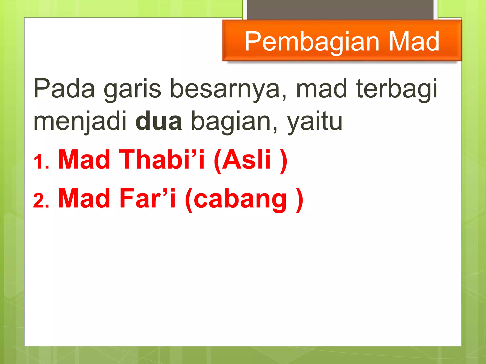 Tugaz bacaan mad | PPTX