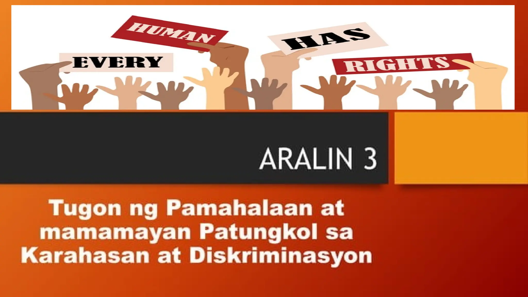 tugon ng Pamahalaan at Mamamayang Pilipino sa mga Isyu ng Karahasan at ...