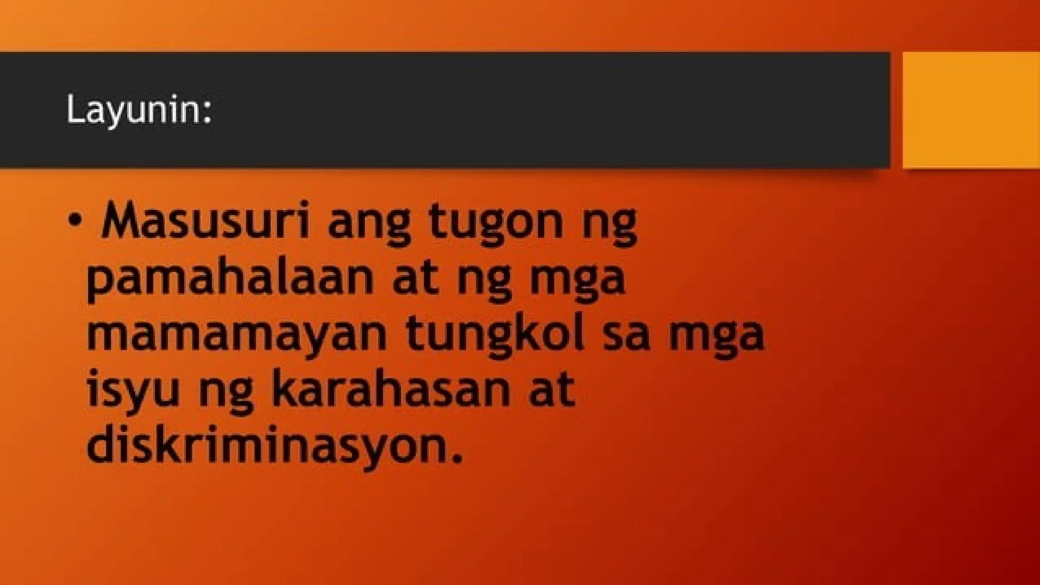 tugon ng Pamahalaan at Mamamayang Pilipino sa mga Isyu ng Karahasan at ...
