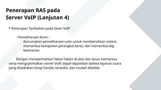 Penerapan RAS pada Server Database dan Server VOIP | PDF
