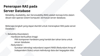 Penerapan RAS pada Server Database dan Server VOIP | PPT