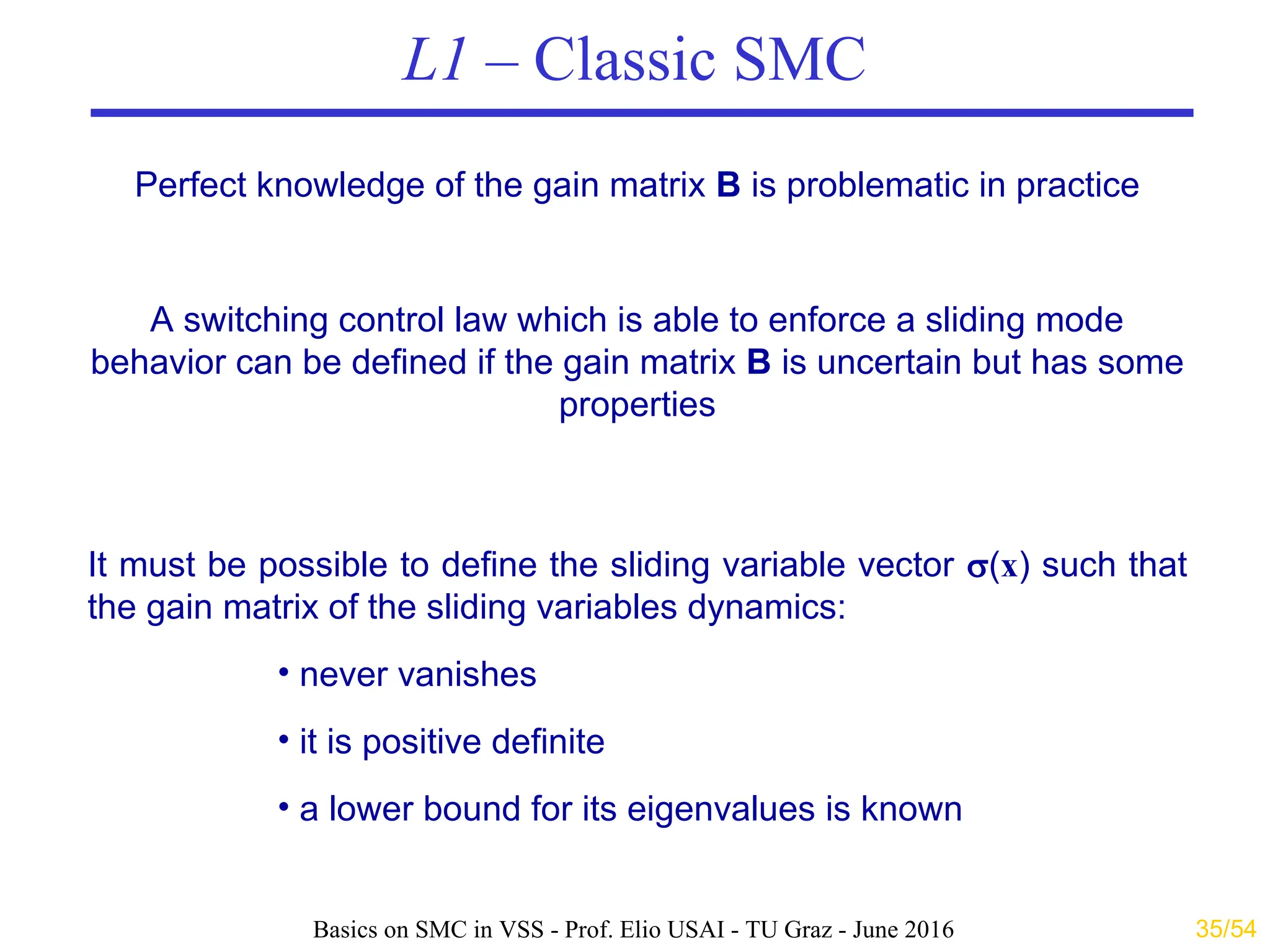 Sliding Mode Control: Basic Theory, Advances and Applications | PDF