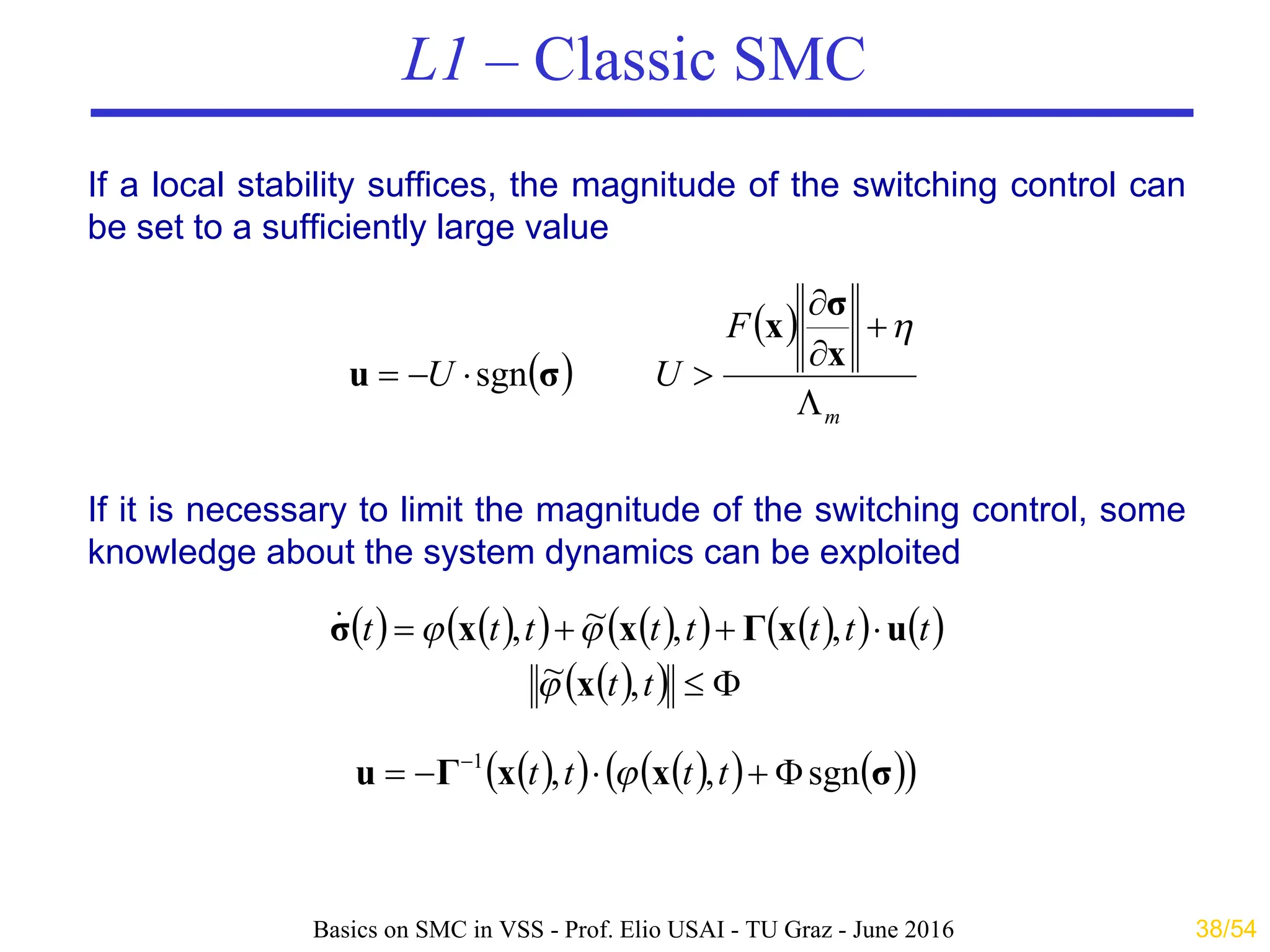 Sliding Mode Control: Basic Theory, Advances and Applications | PDF