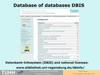 Welcome at TUHH library - A library in transition! | PPT