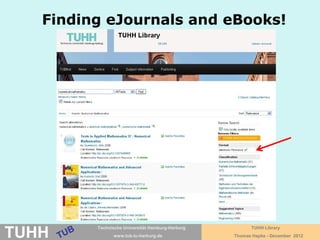 Welcome at TUHH library - A library in transition! | PPT