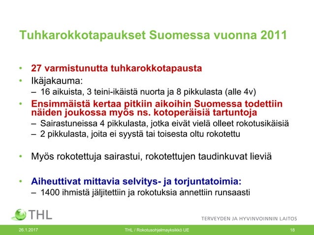 Tuhkarokko ja mpr-rokotukset 2017 | PDF