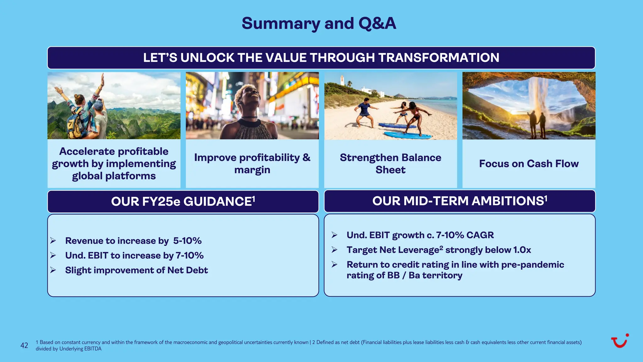 TUI Group investor Presentation 2025 January | PDF