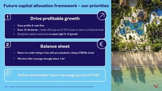 TUI Group investor Presentation 2025 January | PDF
