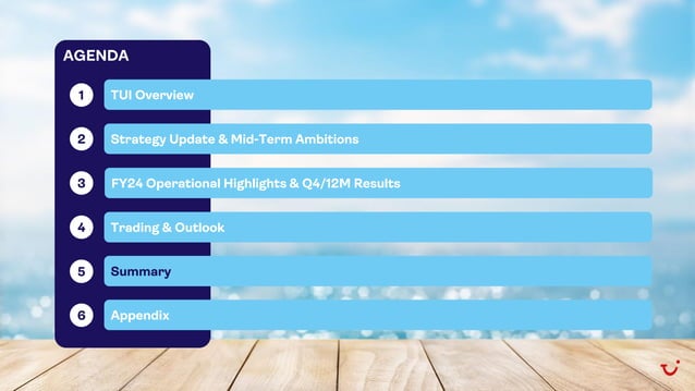 TUI Group investor Presentation 2025 January | PPT