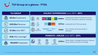 TUI Group investor Presentation 2025 January | PDF