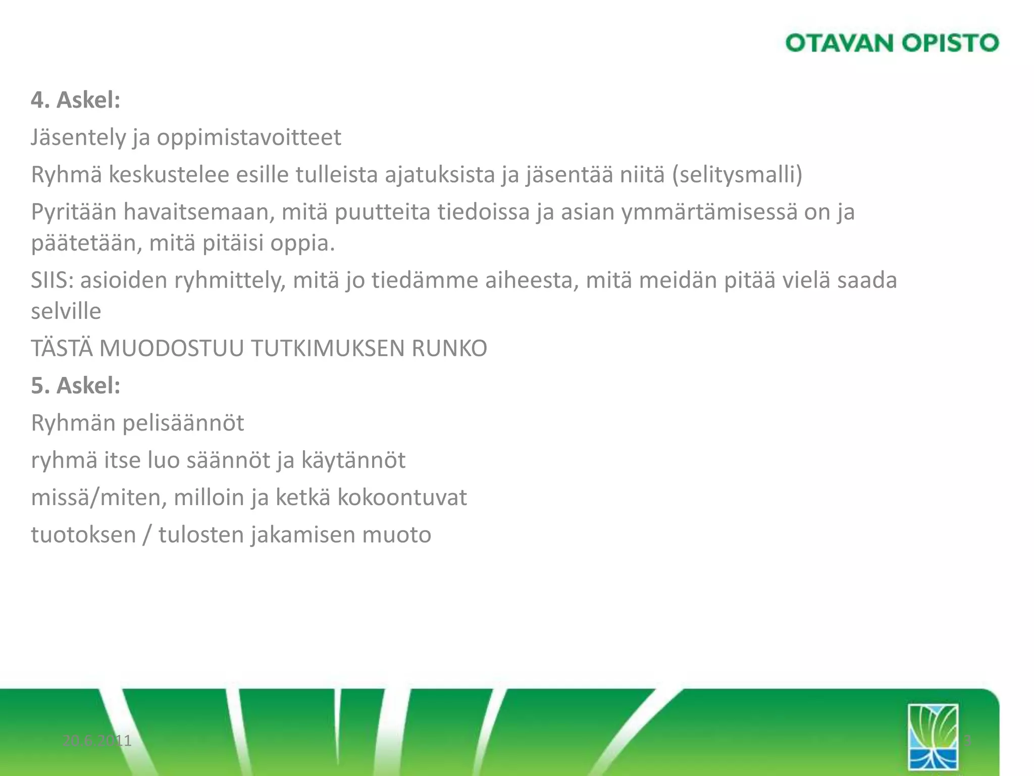 Tuija salminen - PBL, ongelmataustainen oppiminen | PPTX