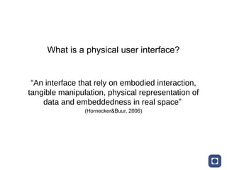 Tangible User Interface Showcase | PPT