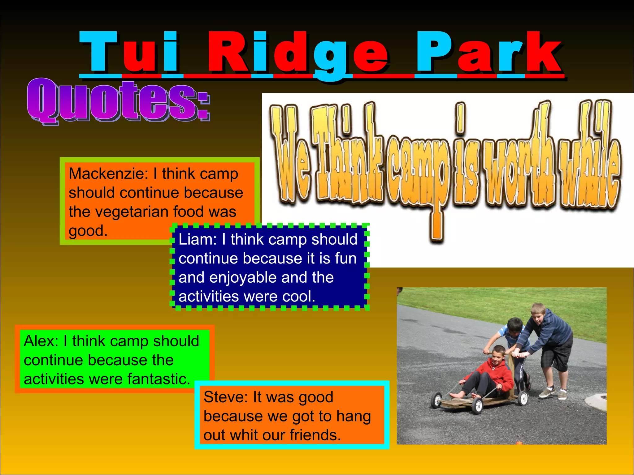 Tui Ridge Park | PPT
