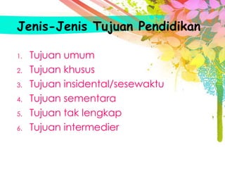 Tujuan batas dan kemungkinan pendidikan | PPTX