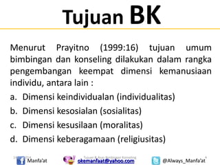 Tujuan dan asas bk | PPSX