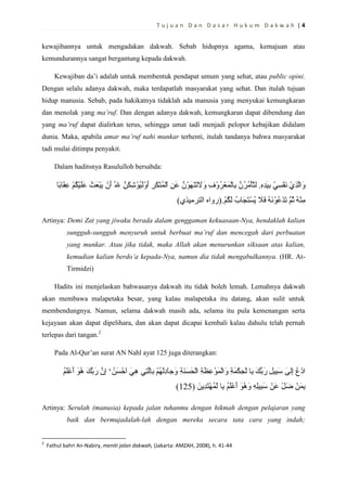 Tujuan dan dasar hukum dakwah | PDF
