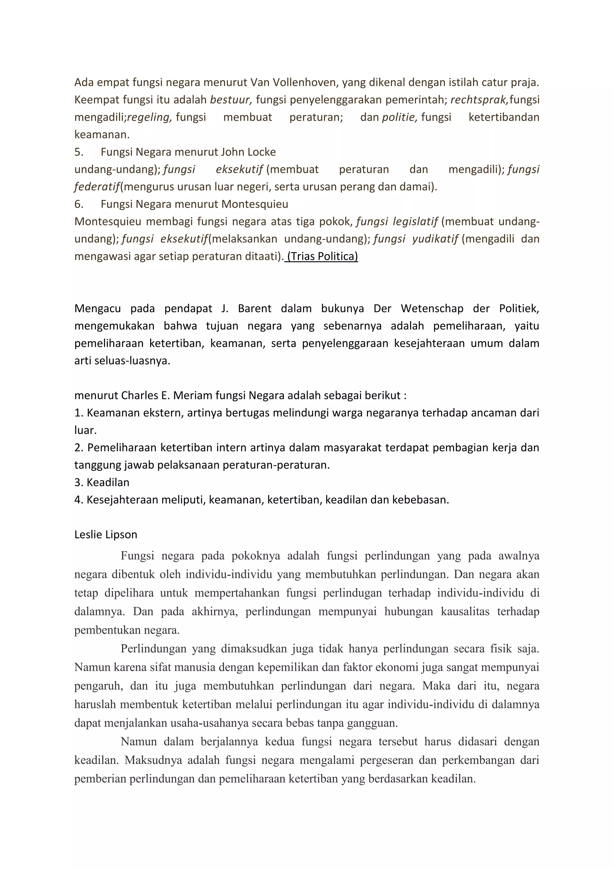 Tujuan dan fungsi negara | DOCX