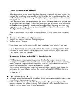 Tujuan dan tugas bank indonesia | DOCX