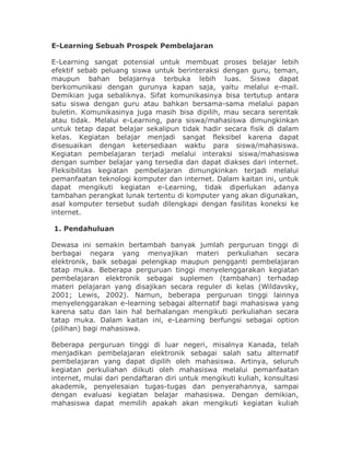 Tujuan e learning | PDF