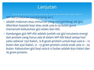 Tujuan pemberian nutrisi bayi | PPTX