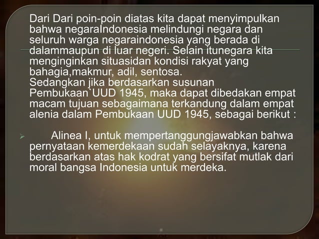 tujuan pembukaan UUD 1945 | PPT