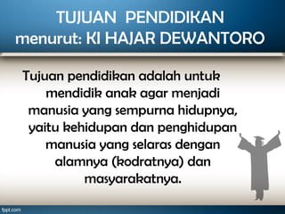 TUJUAN PENDIDIKAN DAN PEMBELAJARAN | PPT