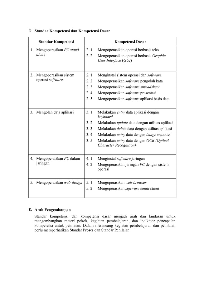 Tujuan pengajaran kkpi | PDF