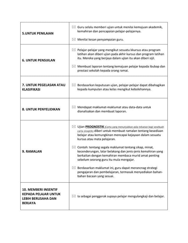 Tujuan pengujian, penilaian | DOCX