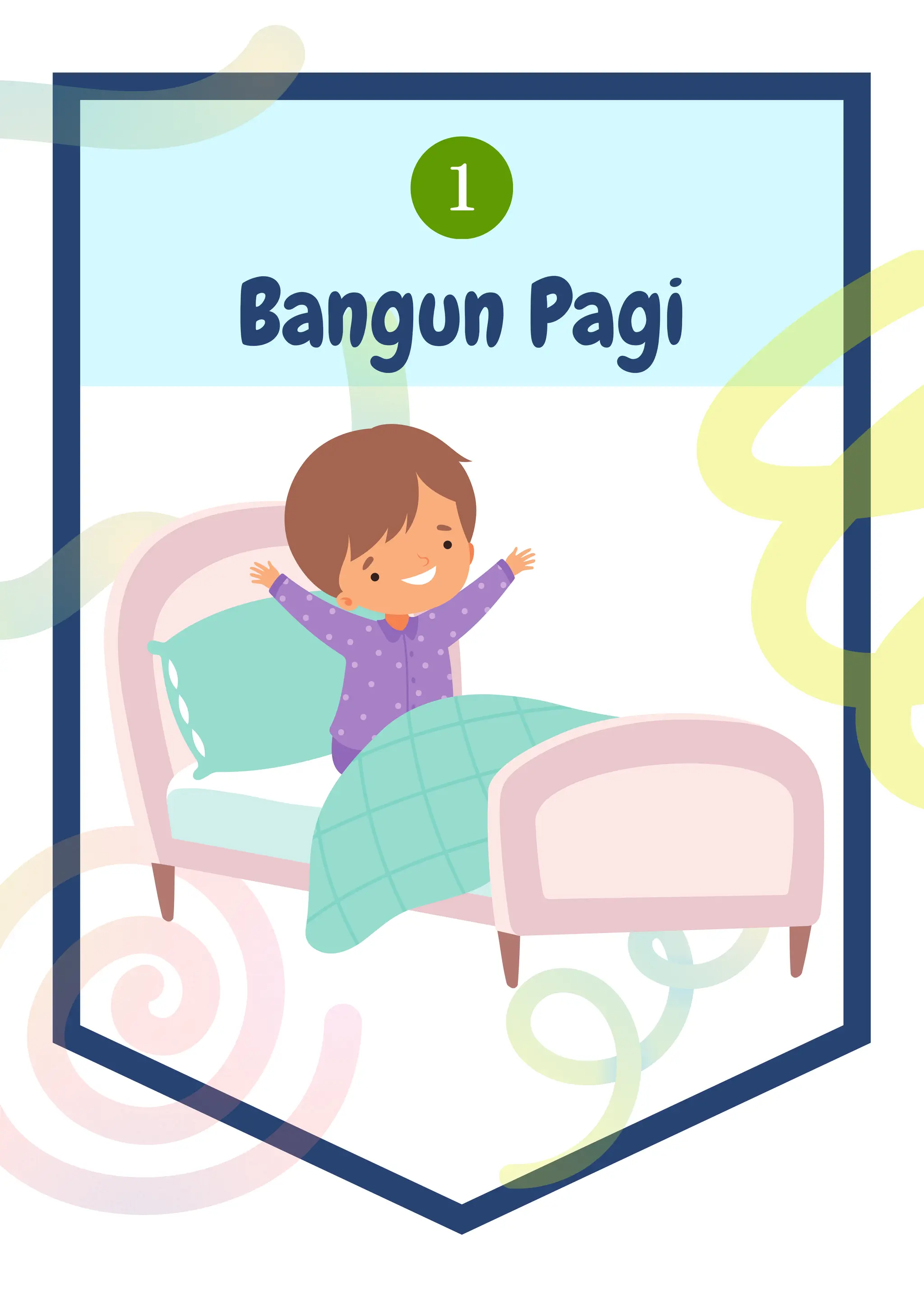Tujuh Kebiasaan Hebat Anak Indonesia Bendera Bunting Biru Hijau Putih ...