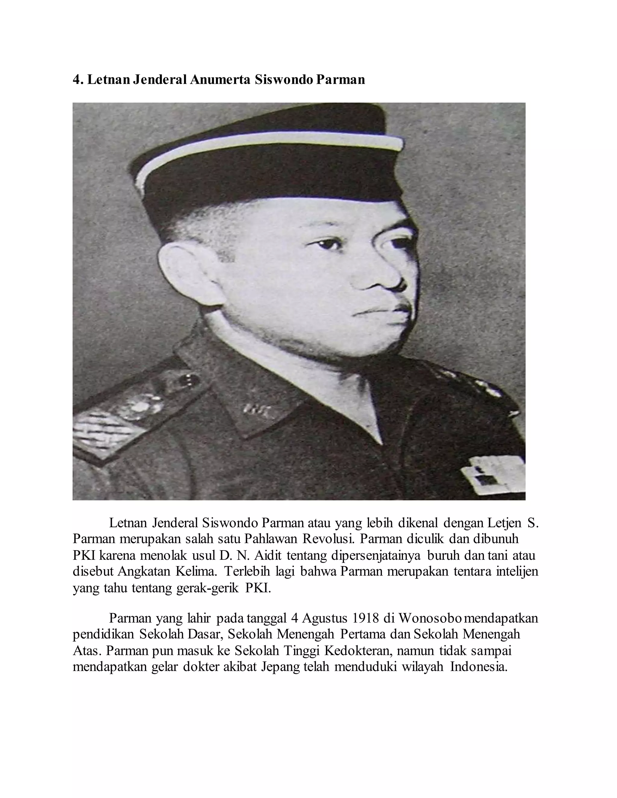Tujuh pahlawan revolusi indonesia | DOCX