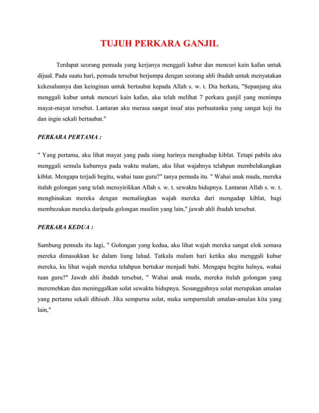 Tujuh perkara ganjil | PDF