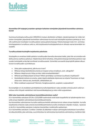 Tukes ohje | PDF