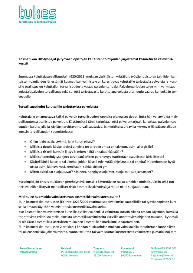 Tukes ohje | PDF