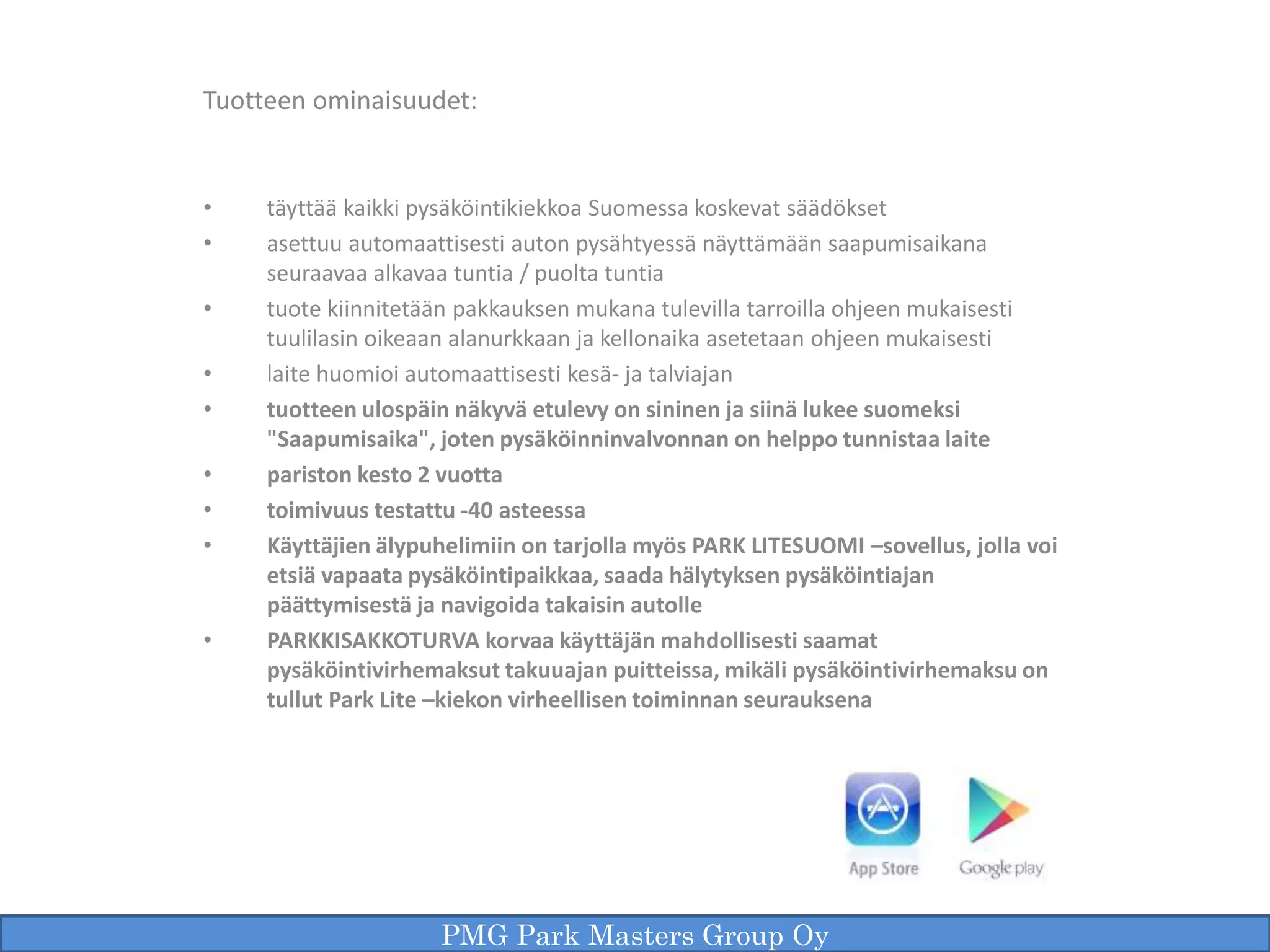 Tukkumyynti park lite virallinen tukku pmg park masters group | PPT