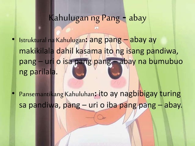 Tuklasin at alamin pang abay | PPT