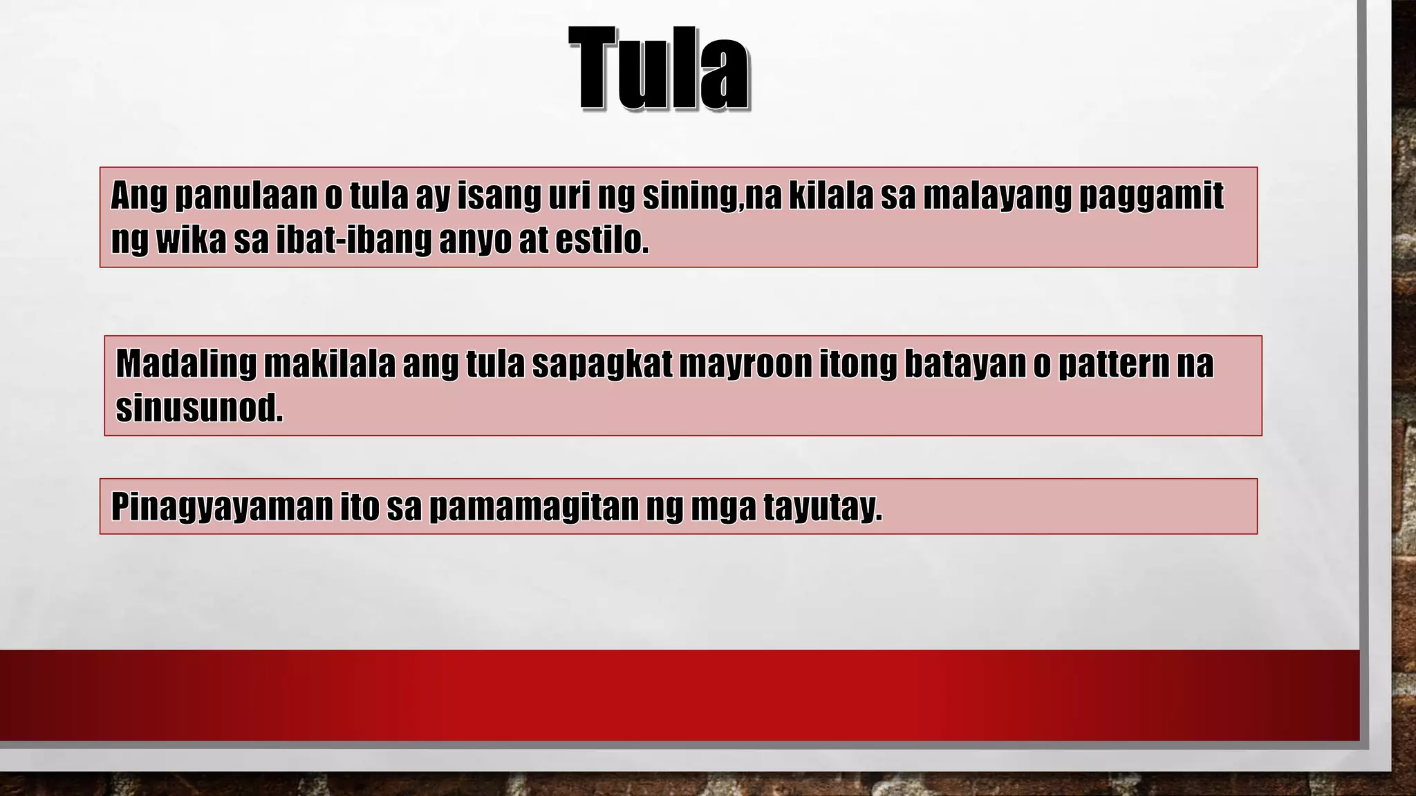 Elemento ng Tula | PPTX