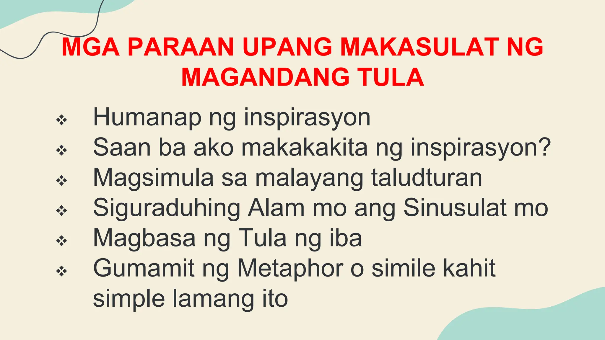 TULA- Filipino 7- MeLC based............. | PPTX