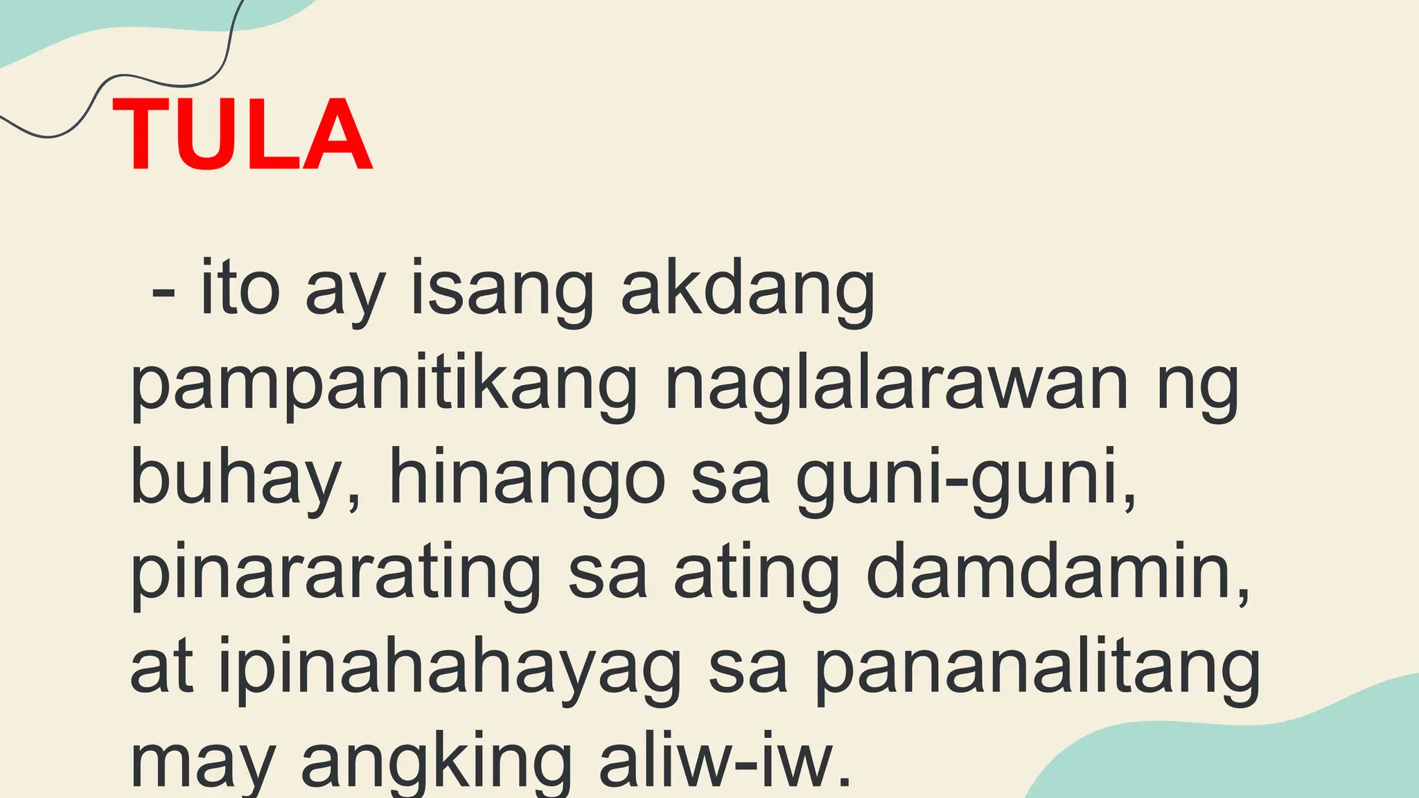 TULA- Filipino 7- MeLC based............. | PPTX