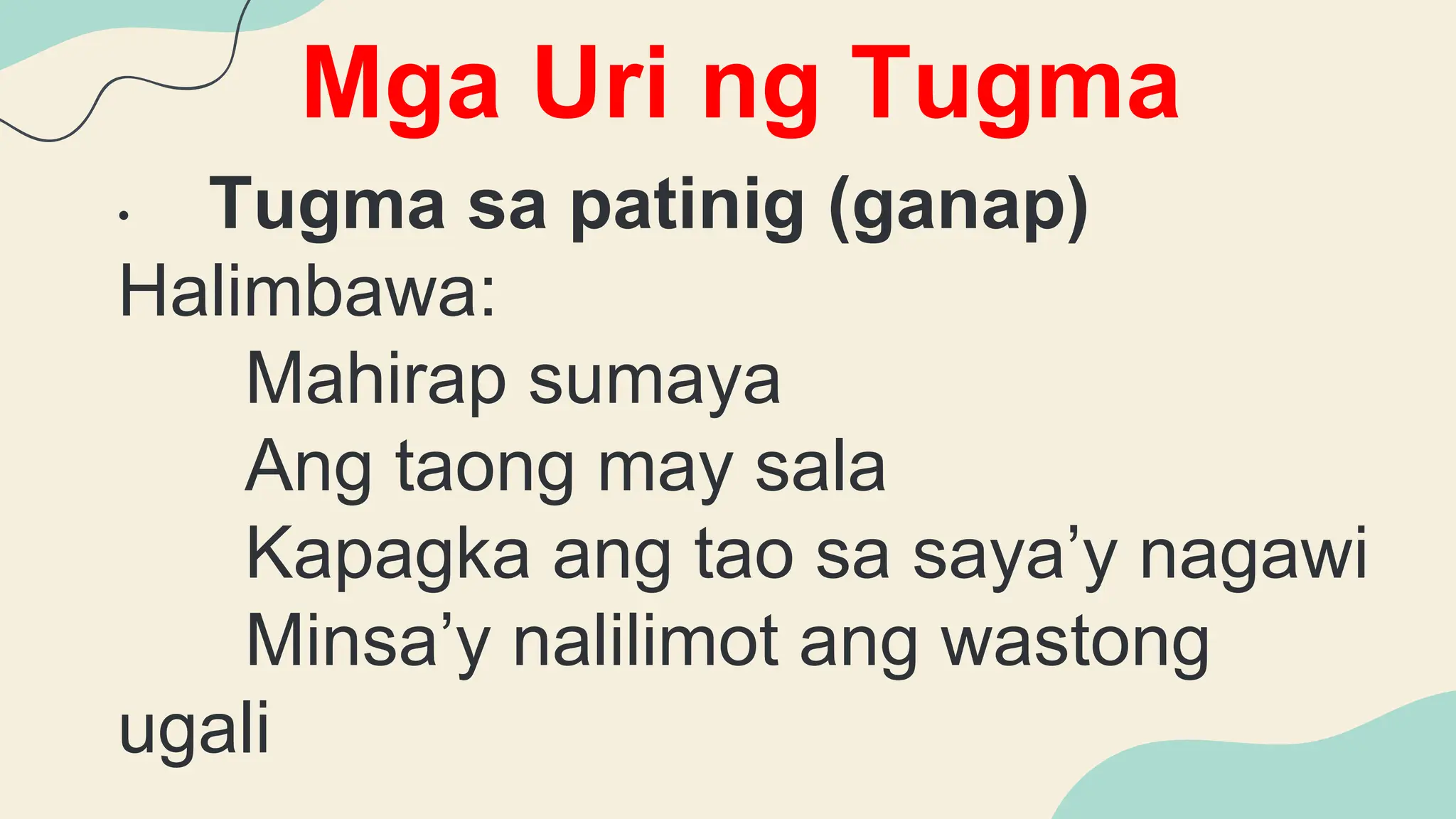 TULA- Filipino 7- MeLC based............. | PPTX