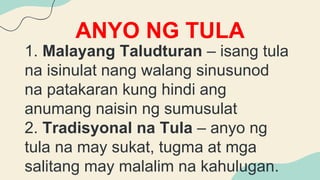 TULA- Filipino 7- MeLC based............. | PPTX